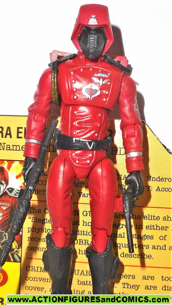 gi joe CRIMSON GUARD 2008 v9 25th anniversary complete with file card ...
