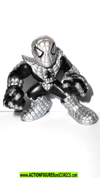 Marvel Super Hero Squad SPIDER-MAN silver web armored suit ...