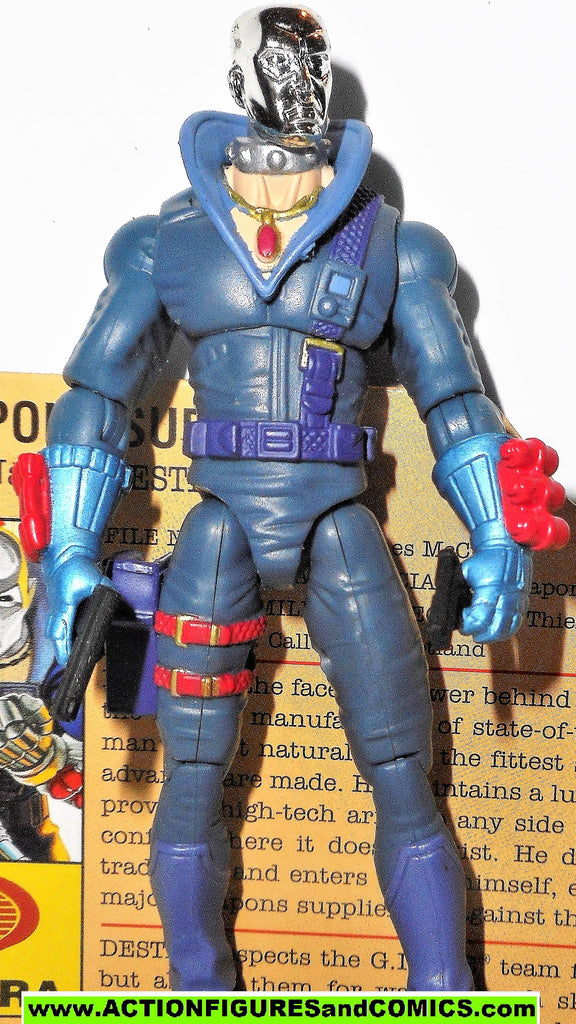 gi joe DESTRO 2008 v17 25th anniversary complete blue with file card ...