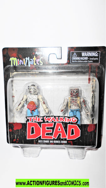 Walking Dead Minimates GUTS ZOMBIE and BURNED ZOMBIE moc ...