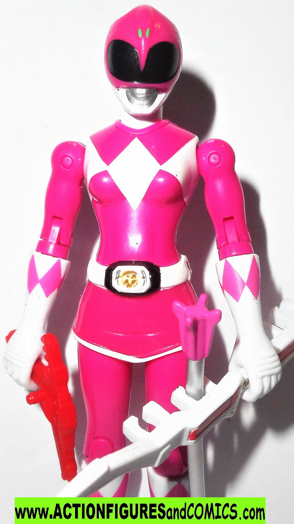 Power Rangers PINK RANGER 5 inch Mighty Morphin then now bandai ...