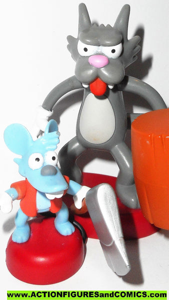 Simpsons ITCHY & SCRATCHY 2001 series 4 cat mouse complete wos ...
