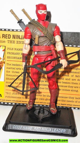 gi joe RED NINJA LEADER 2008 cobra 25th anniversary hasbro toys action ...