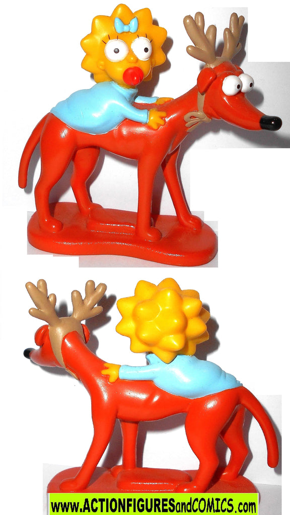 simpsons MAGGIE SIMPSON with SANTA'S LITTLE HELPER pet dog playmates ...