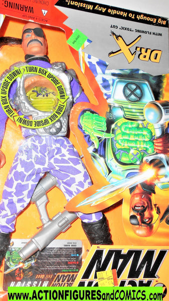 Action man DR X 12 inch flowing toxic gut gi joe 1996 kenner moc mib ...