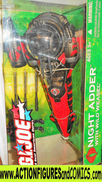 Gi joe NIGHT ADDER & Wild Weasel pilot 2004 valor vs venom mib moc ...