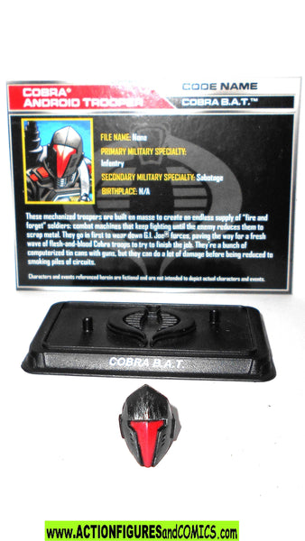 gi joe BAT cobra HEAD STAND file card 25th 30th 50th part ...