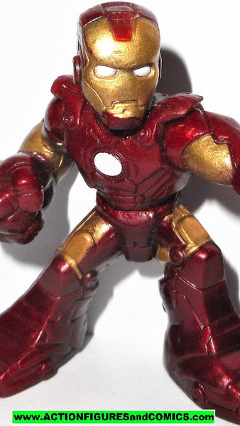 Marvel Super Hero Squad IRON MAN movie gold maroon dark red ...