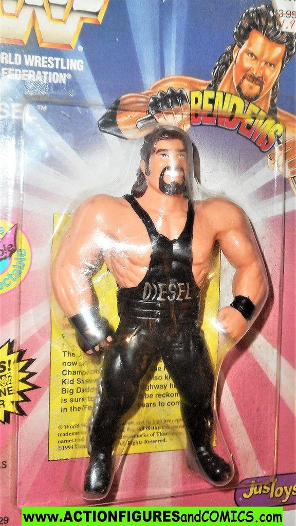 Wrestling WWF action figures DIESEL 1994 bend-ems justoys moc ...