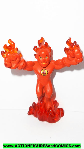 Marvel Super Hero Squad HUMAN TORCH complete solid flame on fantastic ...