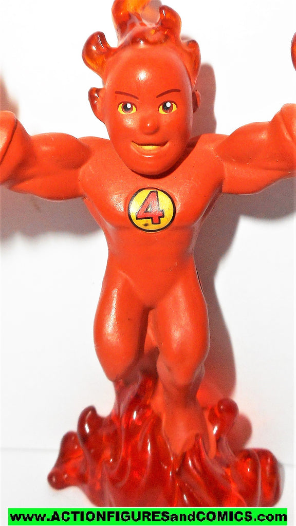 Marvel Super Hero Squad HUMAN TORCH complete solid flame on fantastic ...