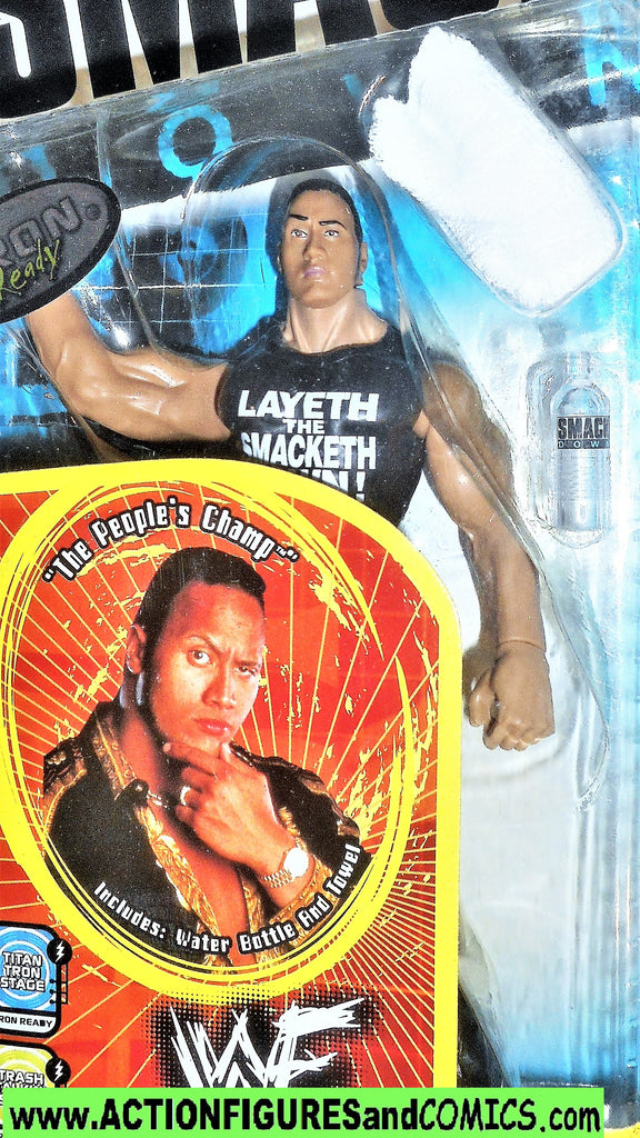 Wrestling WWE action figures ROCK Smackdown 2000 jakks moc ...