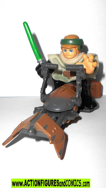 star wars galactic heroes LUKE SKYWALKER ENDOR w speeder bike – ActionFiguresandComics