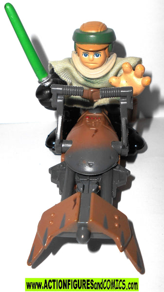 star wars galactic heroes LUKE SKYWALKER ENDOR w speeder bike – ActionFiguresandComics