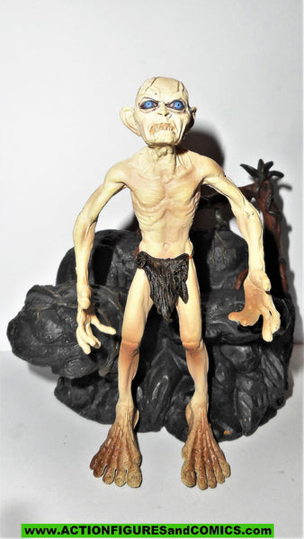 Lord of the Rings GOLLUM with sound base toy biz complete hobbit ...