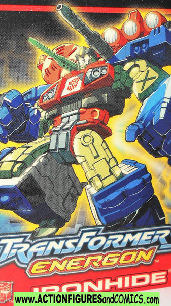 Transformers energon IRONHIDE 2003 trading card tech specs ...
