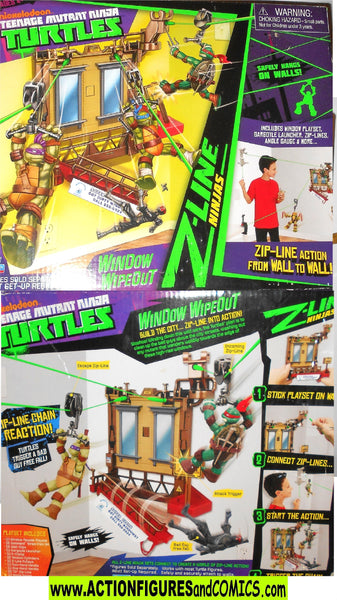 teenage mutant ninja turtles WINDOW WIPEOUT playset mib moc ...