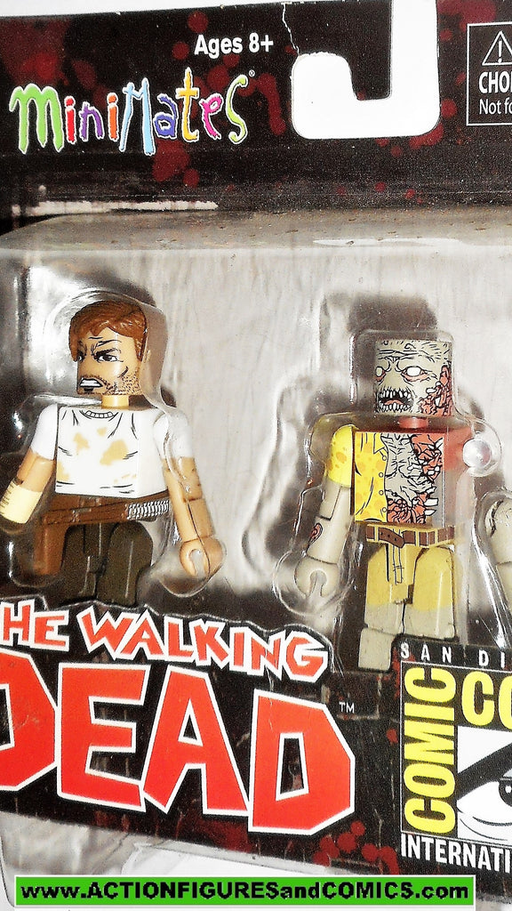 Walking Dead Minimates RICK GRIMES VACATION ZOMBIE SDCC comic con 2012 ...