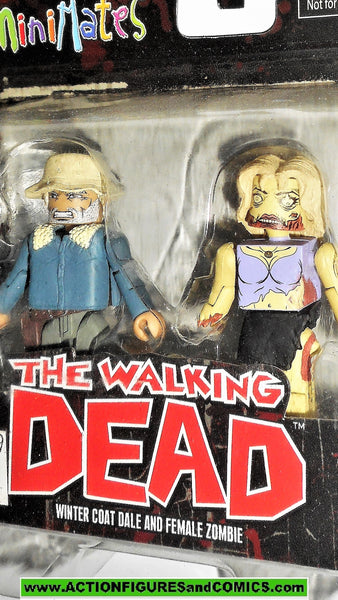 Walking Dead Minimates WINTER COAT DALE FEMALE ZOMBIE Series 1 2012 mo ...