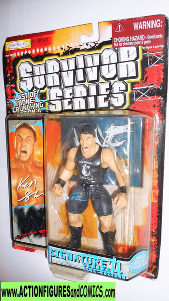Wrestling action figures KEN SHAMROCK blue base wwf wwe moc ...