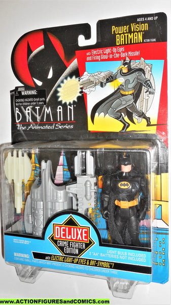 BATMAN animated series POWER VISION BATMAN deluxe 1993 kenner moc ...