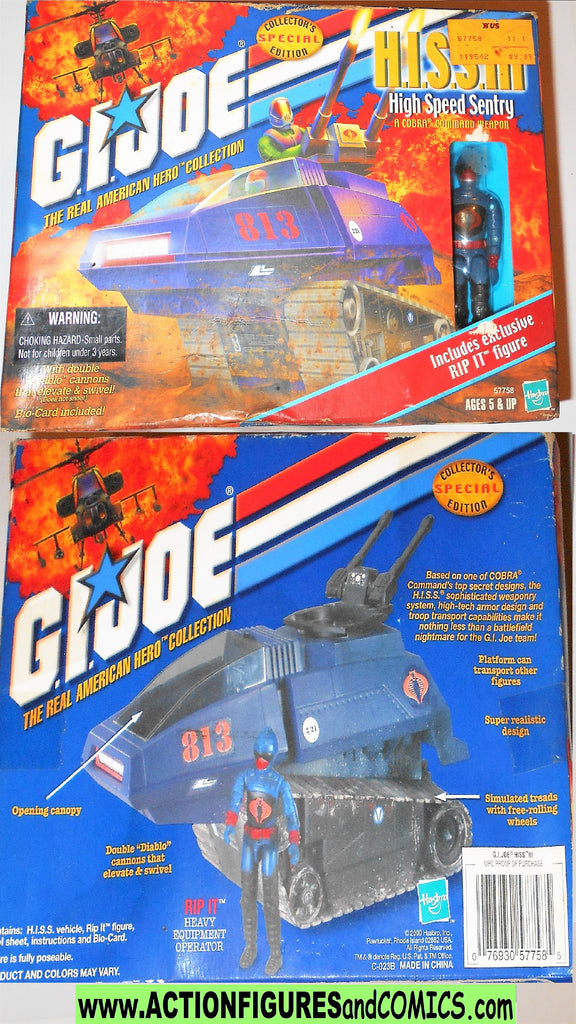 Gi joe HISS III Cobra 2000 Rip it tank driver arah moc mib ...
