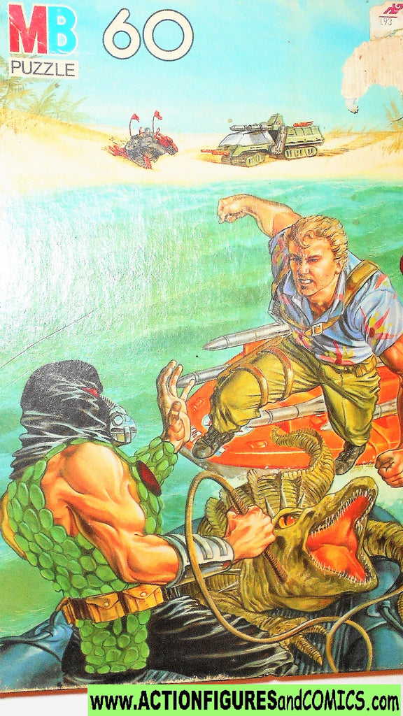 Gi joe Puzzle CHUCKLES vs CROC MASTER 1987 MB moc mib ...