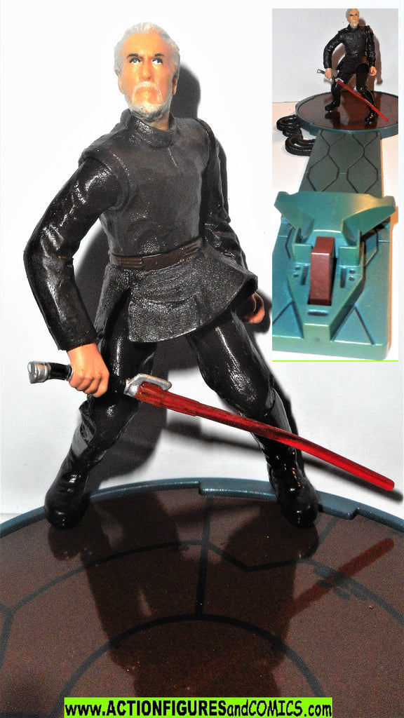 star wars action figures COUNT DOOKU force flipping deluxe complete 20 ...