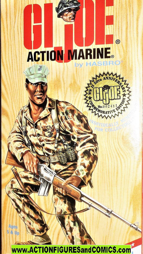 Gi joe ACTION MARINE 12 inch 50th anniversary 1996 reissue mib moc ...