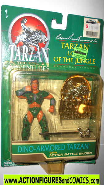 Tarzan trendmasters TARZAN Dinosaur armor green 1995 moc ...