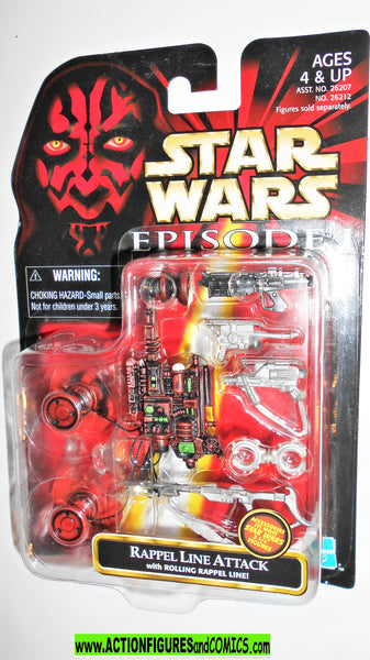Star wars action figures RAPPEL LINE ATTACK 1999 episode I moc ...