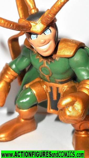 Marvel Super Hero Squad LOKI gold attack of loki Thor pvc action figur ...