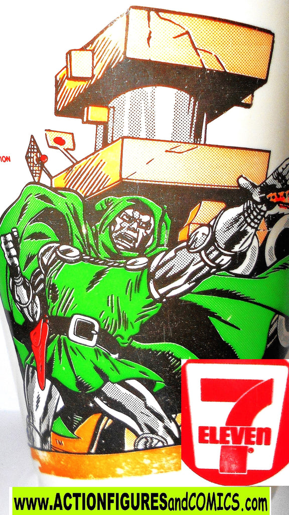 Marvel slurpee cup DR DOOM vs Sub Mariner 1977 super heroes ...