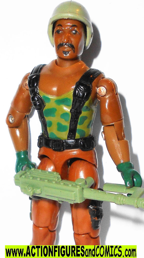 gi joe ROADBLOCK 1984 v1 vintage hasbro gijoe helmet machine gun ...