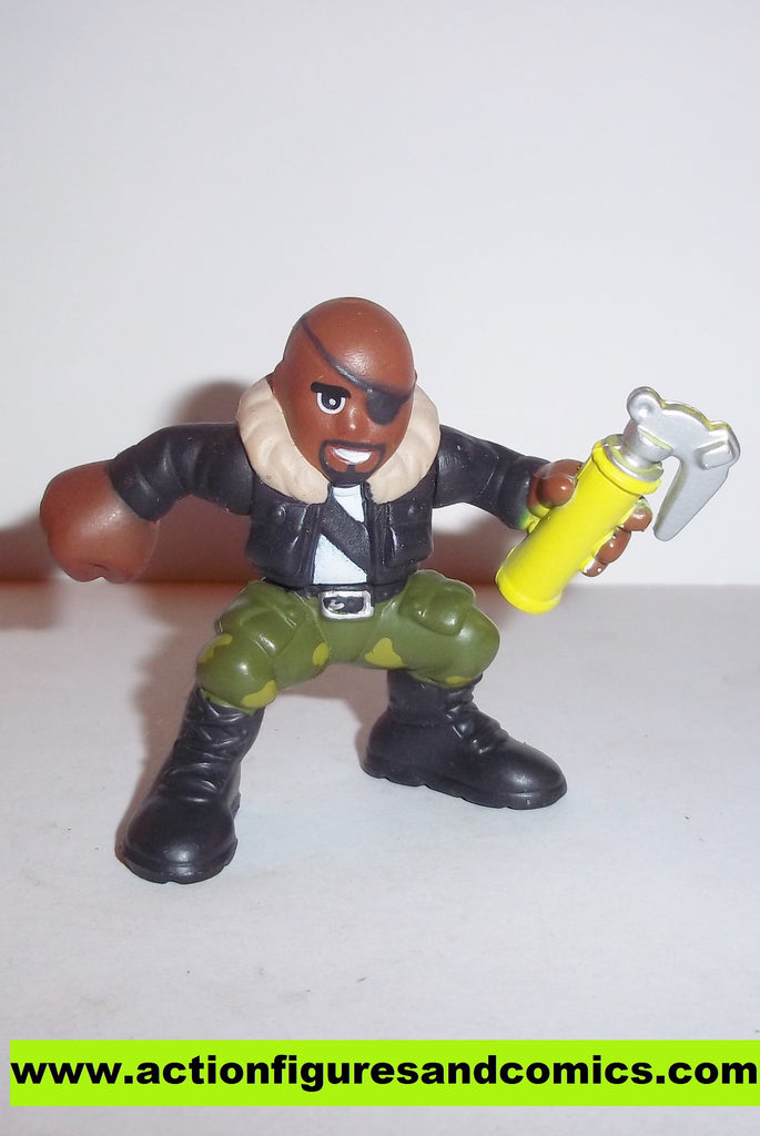 Marvel Super Hero Squad NICK FURY complete yellow can camo pants pvc a ...